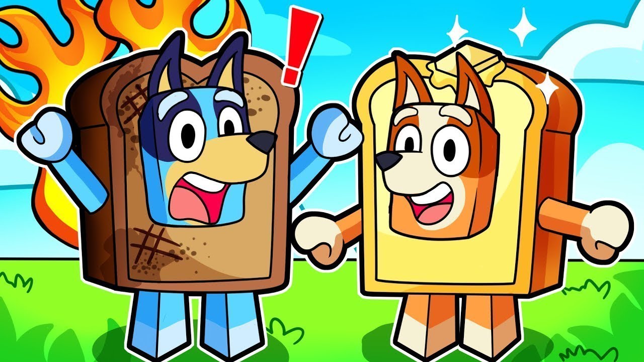 BLUEY AND BINGO BECOME TOASTS in ROBLOX 🍞🤣 - YouTube
