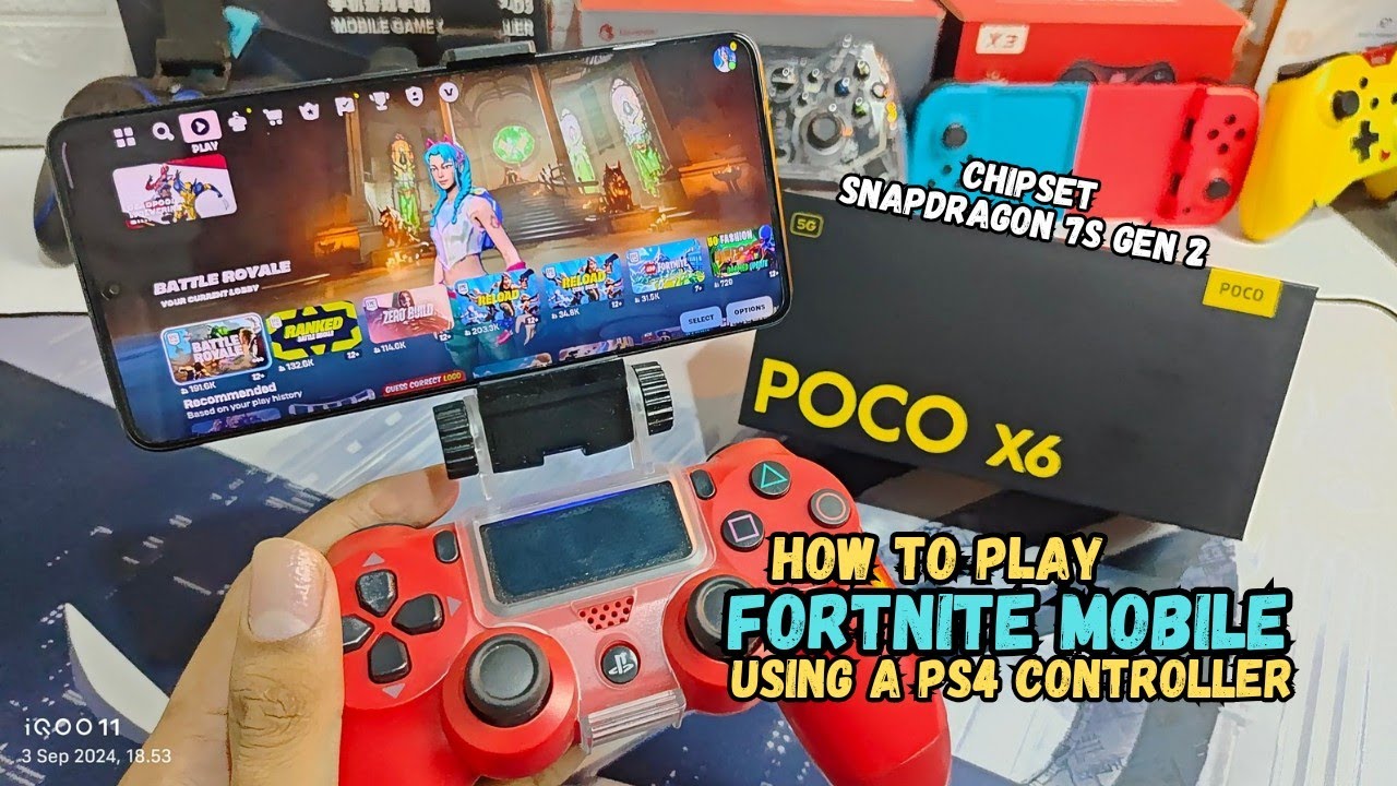 HOW TO PLAY FORTNITE MOBILE USING A PS4 CONTROLLER - YouTube