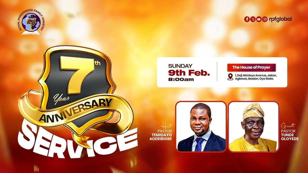 7TH YEAR ANNIVERSARY SERVICE || 9TH FEBRUARY,2025 - YouTube