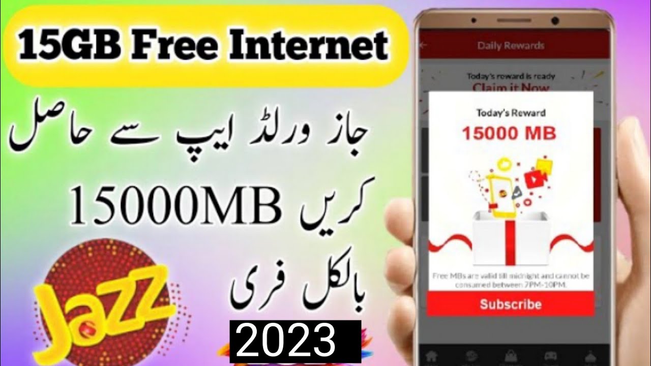 jazz wrld app free internet | 15GB offer jazz free internet | Code Jazz ...