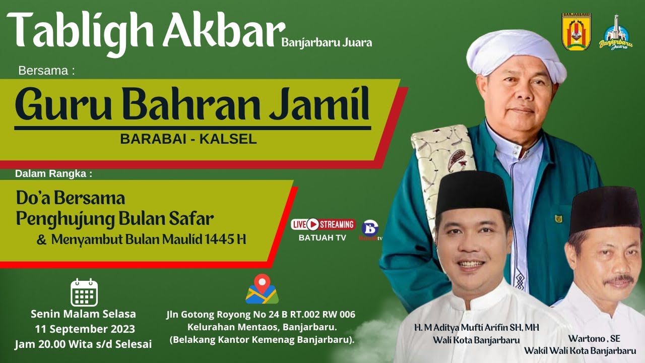 🔴 LIVE TABLIGH AKBAR BERSAMA GURU BAHRAN JAMIL - BARABAI || DO'A ...