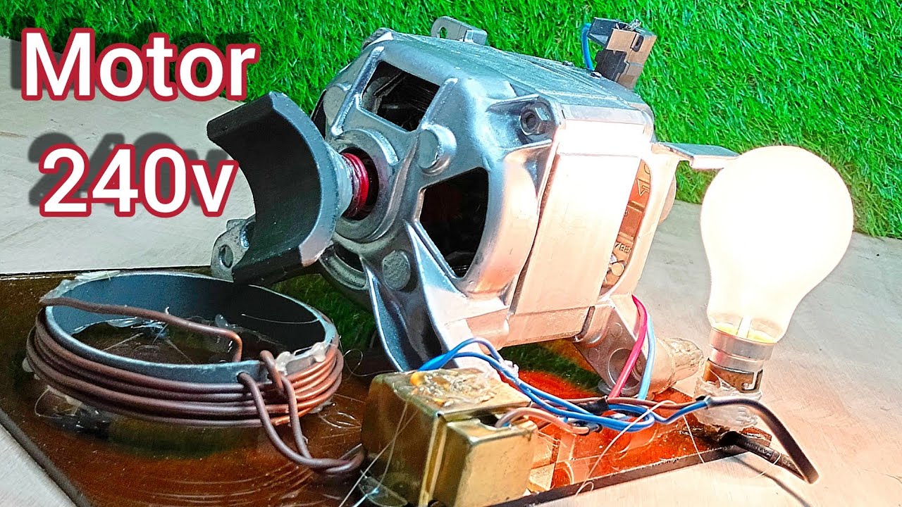 FREE ENERGY GENERATOR? FREE ENERGY DEMO 240v||Using Motor 240v and ...