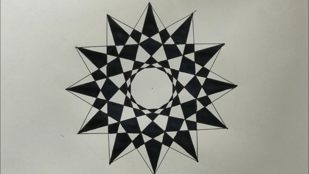 😍Easy drawing step by step/Geometrical pattern#3dillusionart #drawing# ...