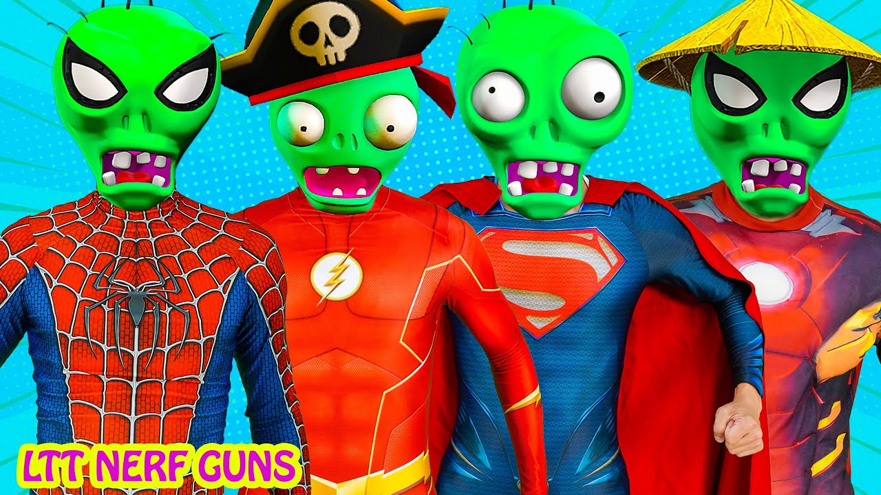 Superhero team fight green machine || LTT Nerf Guns #superhero - YouTube