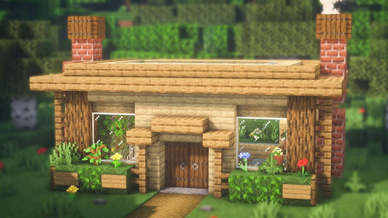 Minecraft: How to Build a Birch Starter House - YouTube