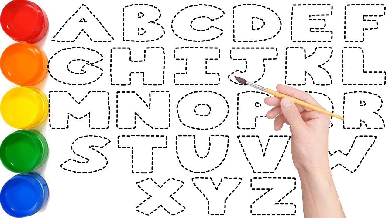 Let's Learn How to Draw and Paint Alphabet A to Z for Kids Easy Step by ...