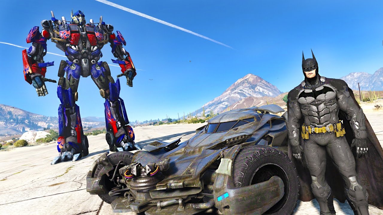 BATMAN VS OPTIMUS PRIME - GTA 5 TRANSFORMERS & BATMAN MOD !!! - YouTube