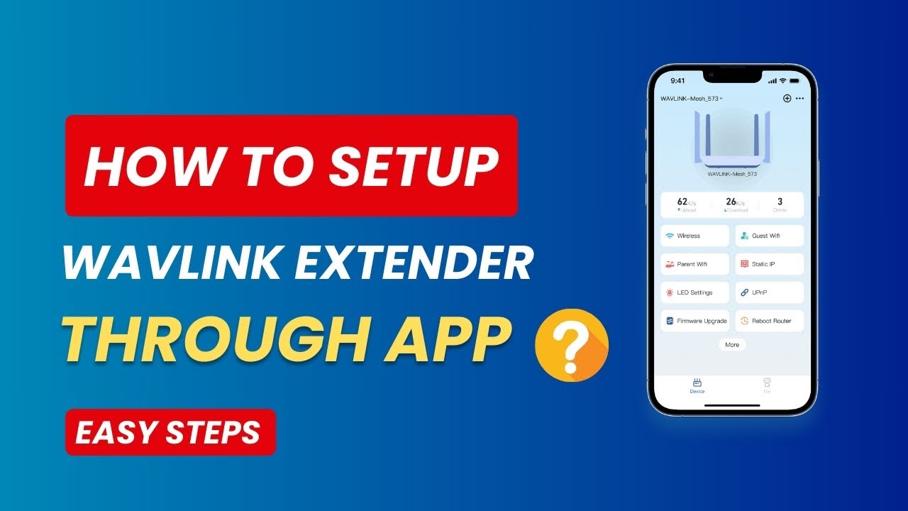 How to Easily Setup Wavlink Extender Through App - YouTube