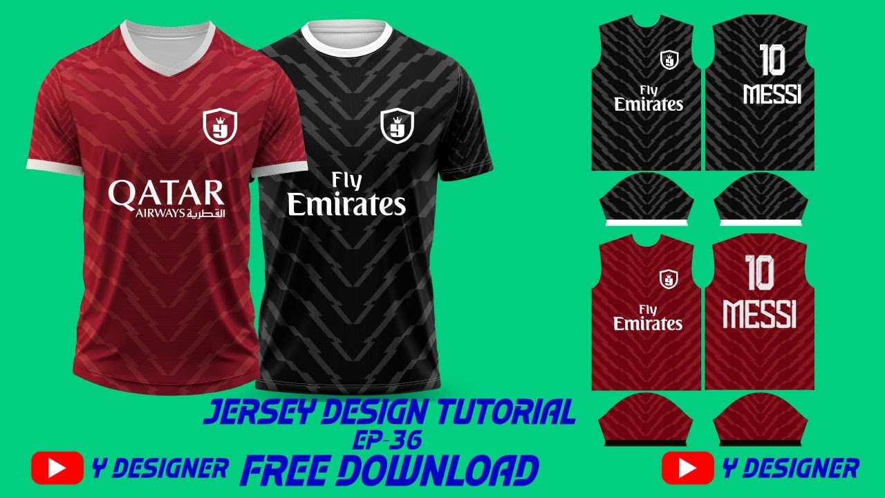 How to make a Premium sports & Esports jersey design tutorial in ...