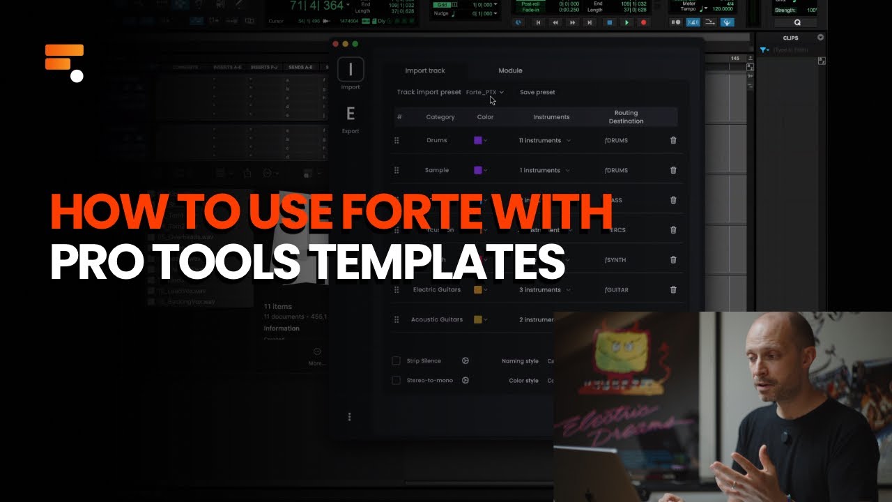 How to use Forte with your Pro Tools mixing templates - YouTube