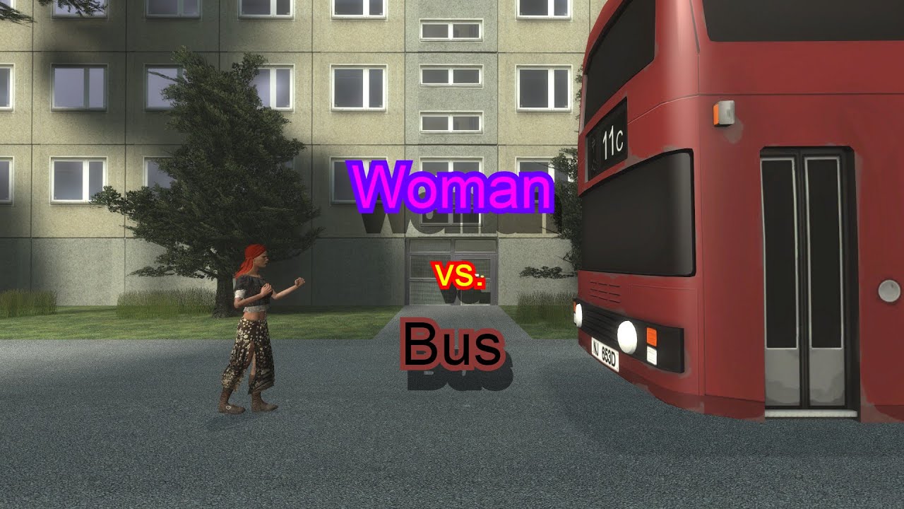 Woman vs Bus - YouTube