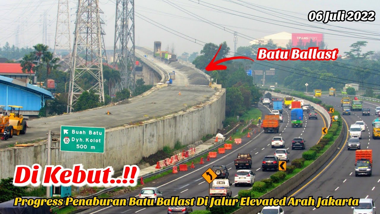 Penaburan Batu Ballast Sudah Sejauh 9 Km..!! Progress Penaburan Batu ...