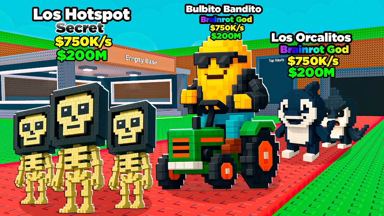 TUDO DA NOVA ATUALIZAÇÃO DO STEAL A BRAINROT, LOS HOTSPOT, BANDITO ...