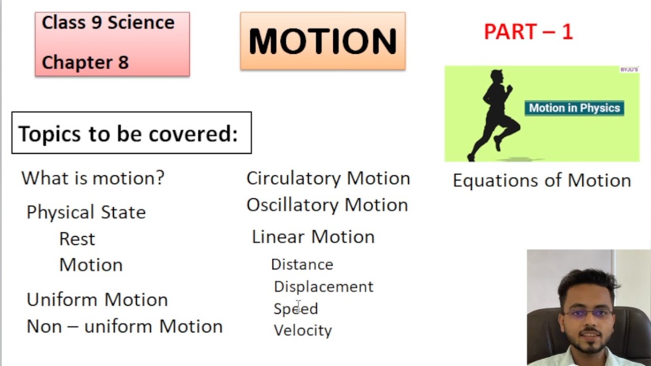 CLASS 9 SCIENCE CHAPTER 8 MOTION (PART 1) IN HINDI - YouTube