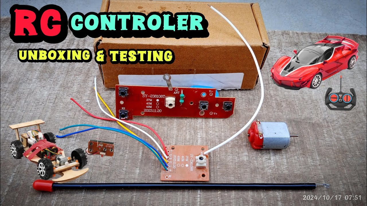 Unboxing Rc control system || transmitter and receiver for RC car ...