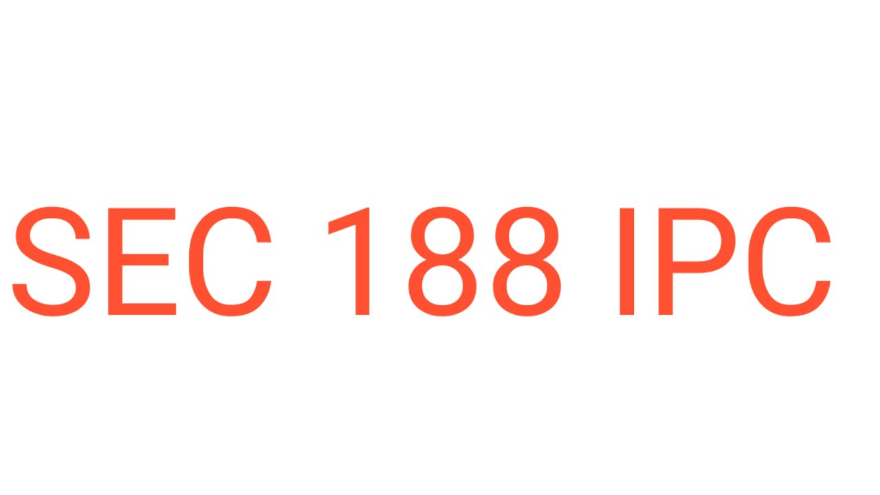 Sec 188 IPC - YouTube