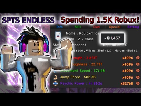 Spending 1.5K Robux In SPTS Endless [ Roblox ] - YouTube