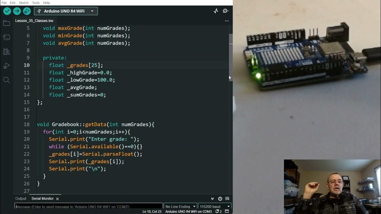 Paul McWhorter, Arduino UNO R4 Wi-Fi, Lesson 35, Redone with Classes - YouTube