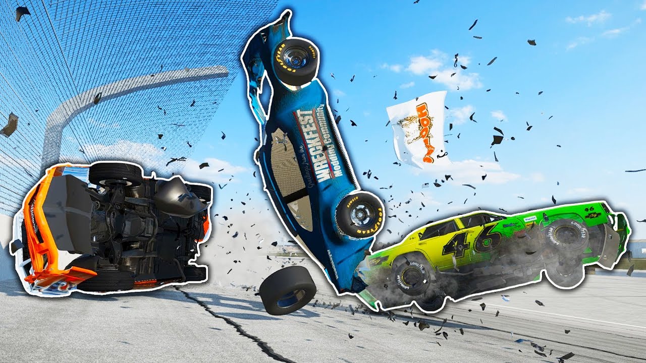 THIS IS MY NEW FAVORITE MOD! // Wreckfest NASCAR 2018 Roadslayer Mod ...