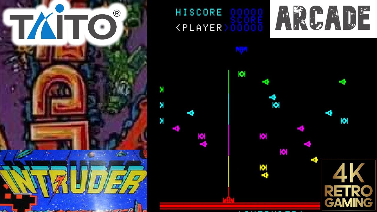 Intruder Arcade ( Taito 1980 ) 4k Gameplay - YouTube