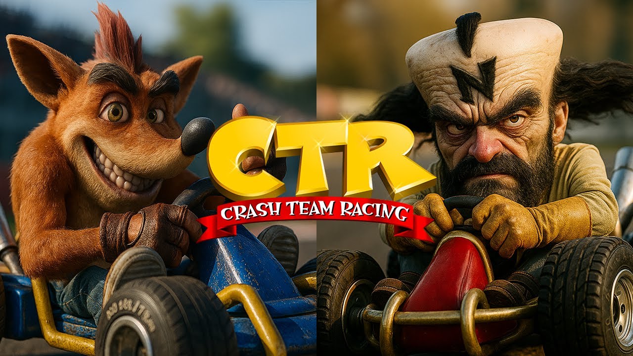CTR (Crash Team Racing): All Characters Reimagined in Real Life with AI ...