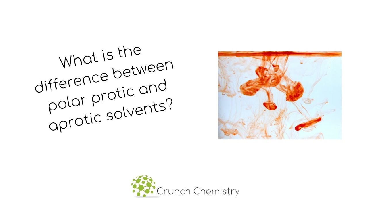 What is the difference between polar protic and aprotic solvents? - YouTube