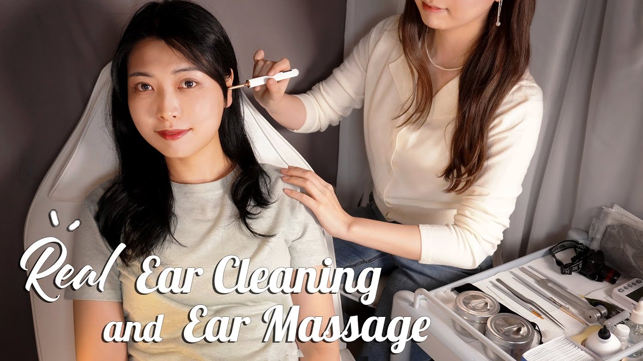 Asmr Real Ear Cleaning And Massage👂sleepy Gentle Ticklish Sound Youtube