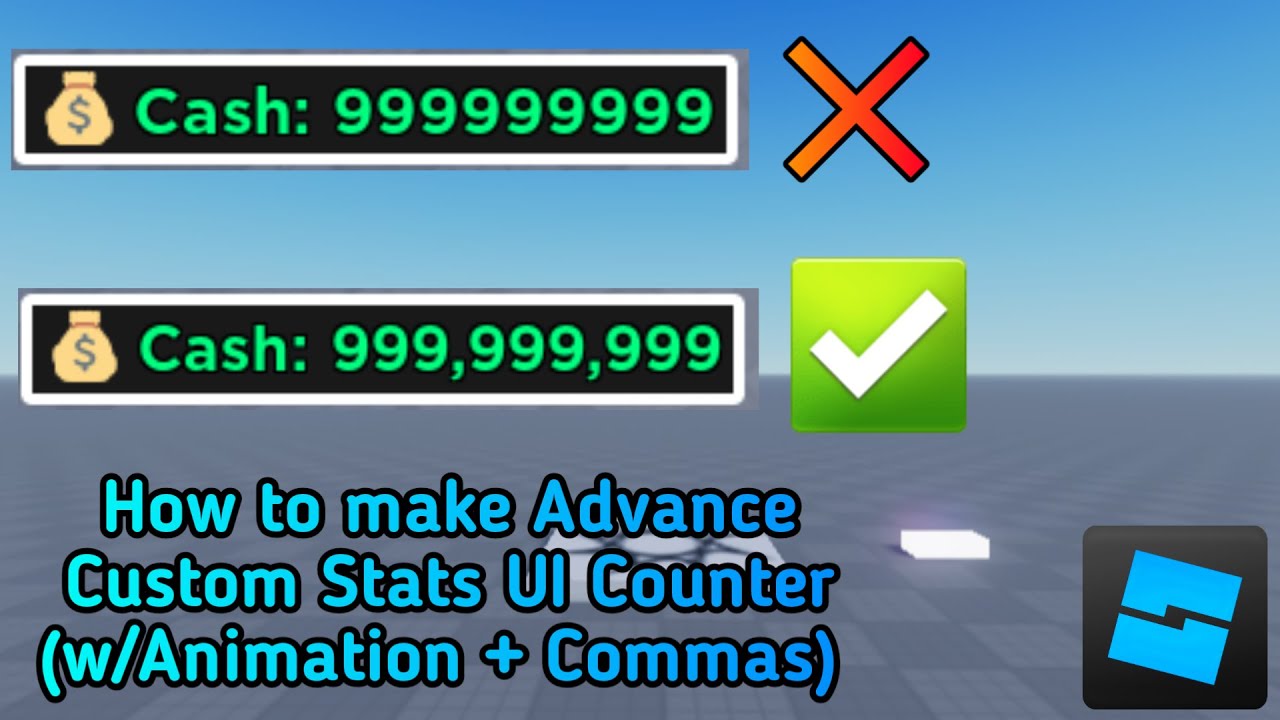 How to make ADVANCE Stat UI Counter | Roblox Studio Tutorials - YouTube