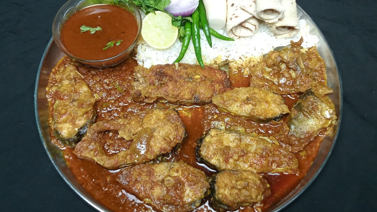 HUGE SPICY BIG FISH CURRY, FISH GRAVY, RICE, CHILLI MUKBANG ASMR EATING ...