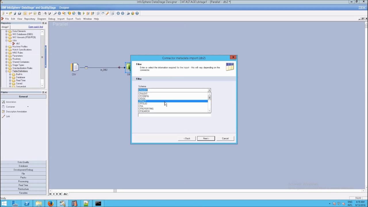 DataStage: Importing DB2 Table Definitions - YouTube