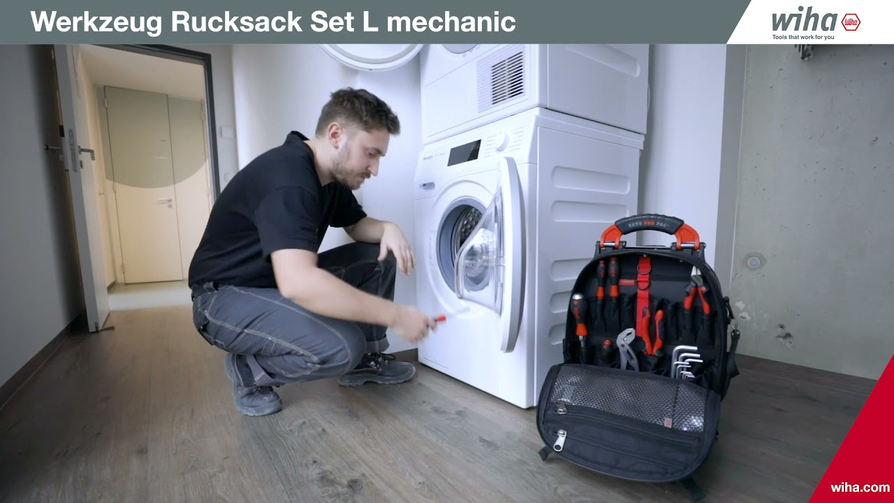 Wiha Werkzeug Rucksack Set L mechanic - YouTube