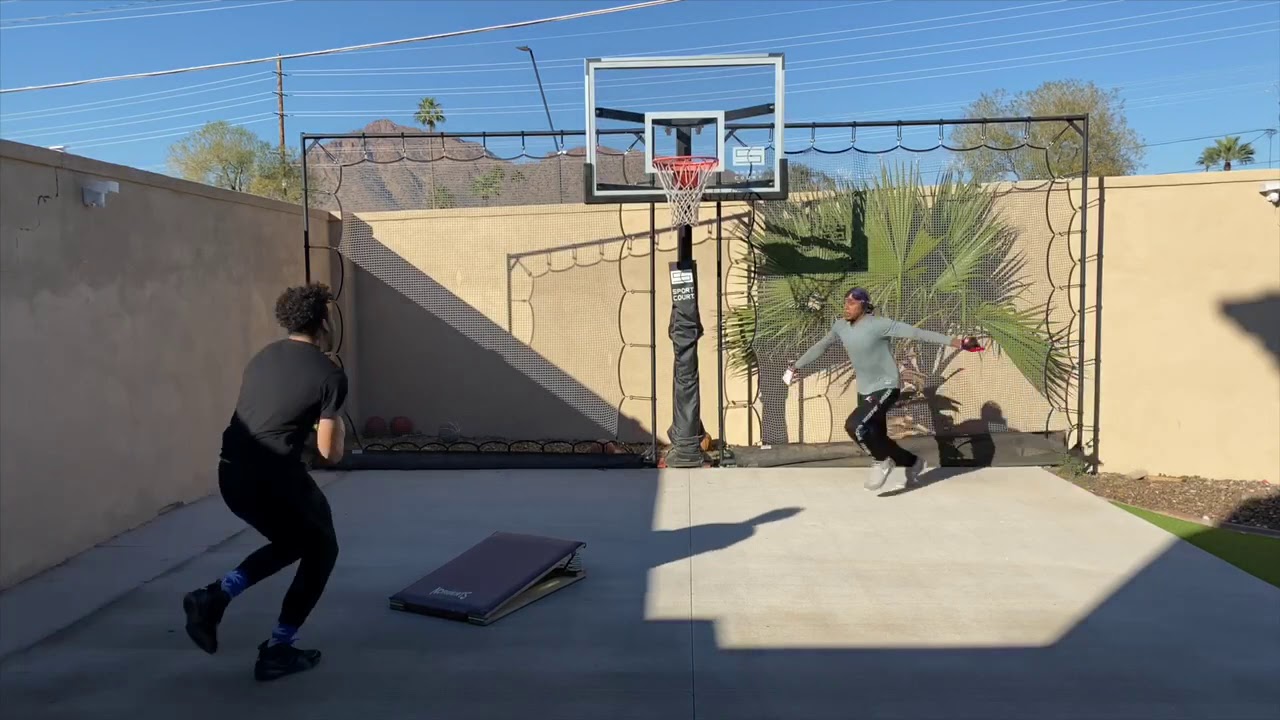 Trampoline Basketball DUNK OFF! | BdotAdot5 - YouTube