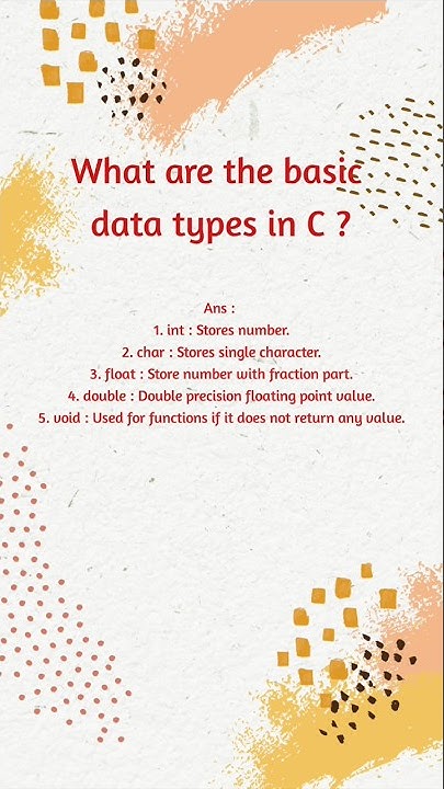 Basic data types in C programming // Easy and easy info tech // Atul Sartape - YouTube