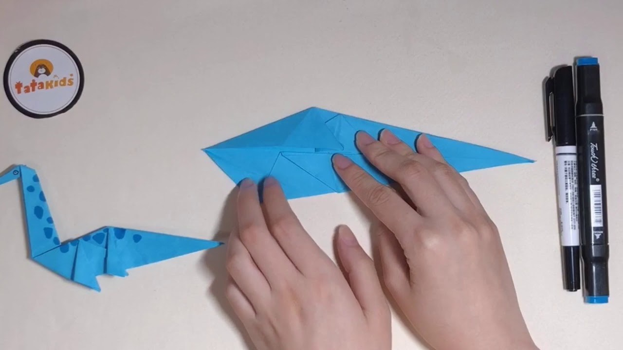 Origami Plesiosaurus.How to make a Cute Plesiosaurus-Creative Origami ...
