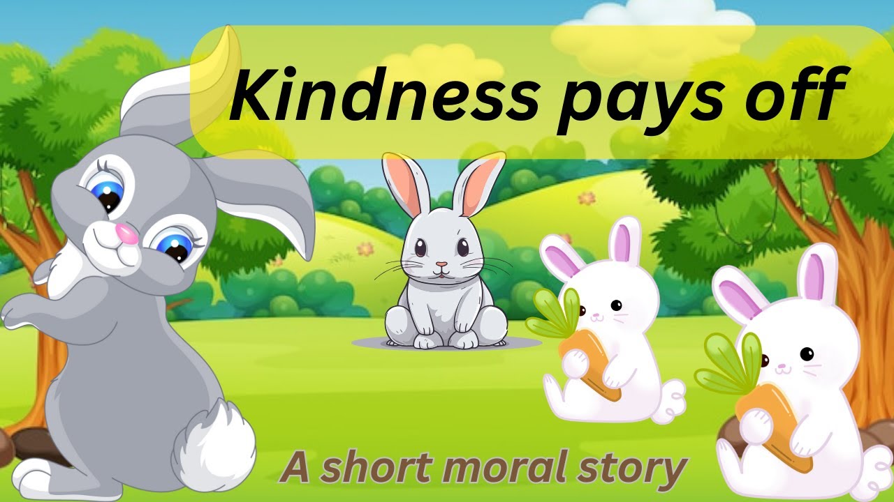 Kindness Pays Off 🐇🐦||Short Moral Story||English||Vacabulary Kids😍 ...