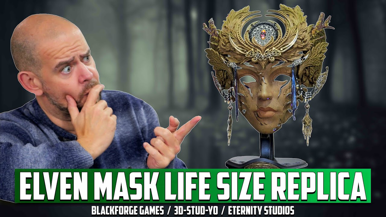 Elven Mask Life Size BlackForge Games / 3D-STUD-YO - ETERNITY STUDIOS ...