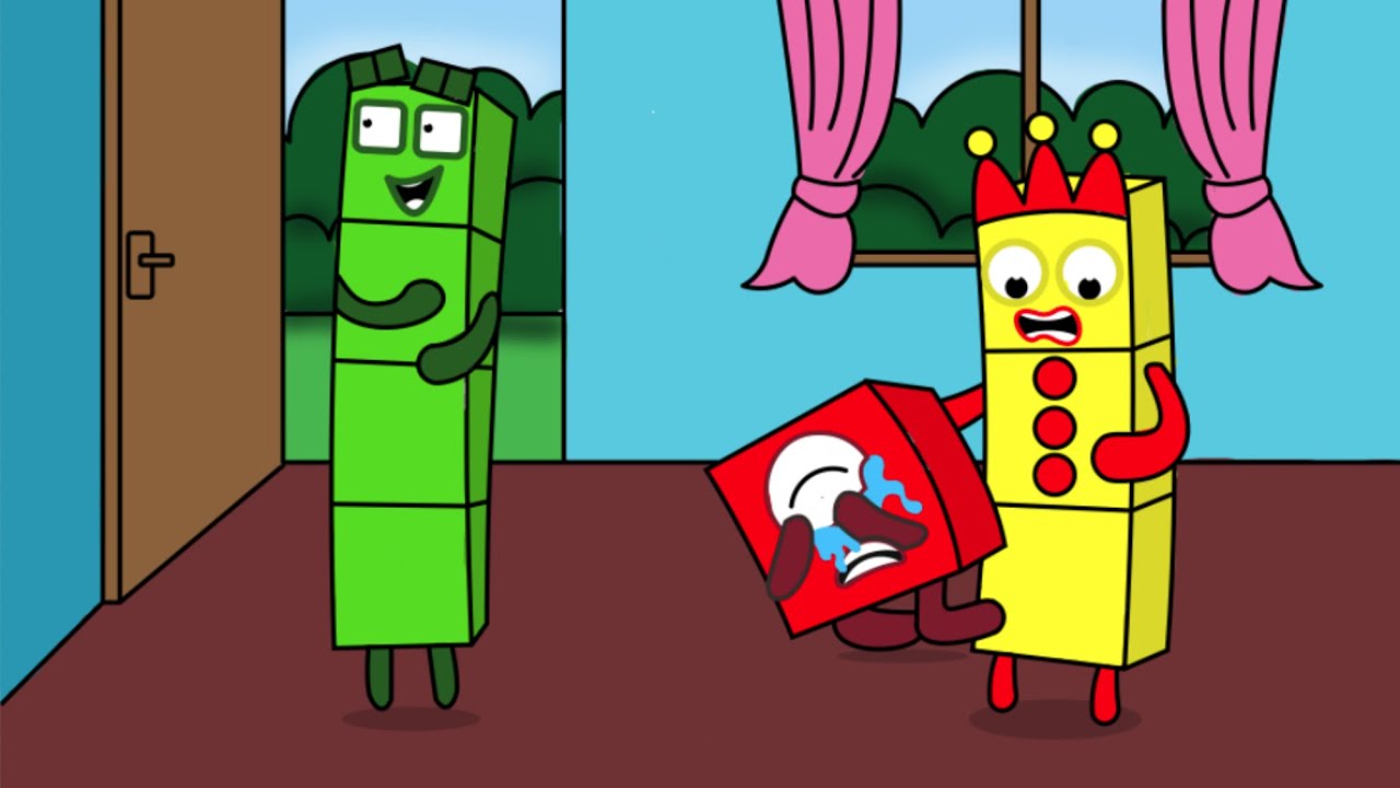 Numberblocks 4 accidentally hurts NB 1 - Coloring story made by ...