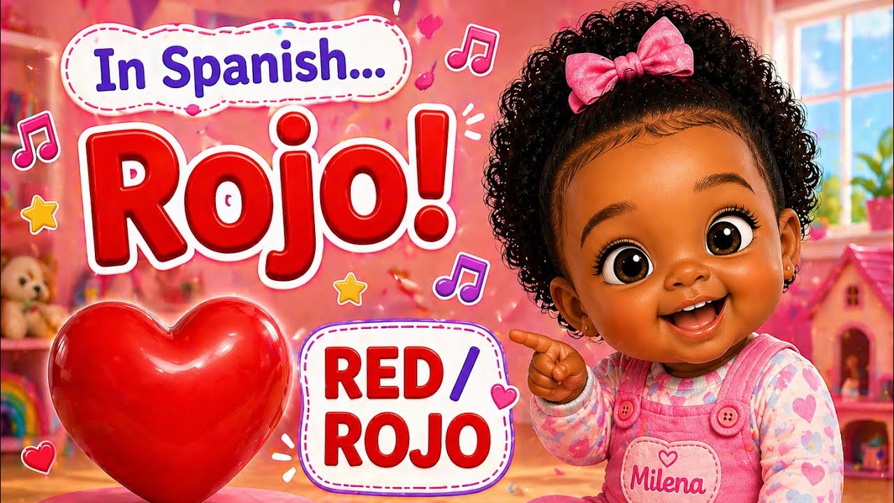 Learn Red in Spanish! ROJO Song for Kids ️ | Milena’s ABC PlayHouse ...