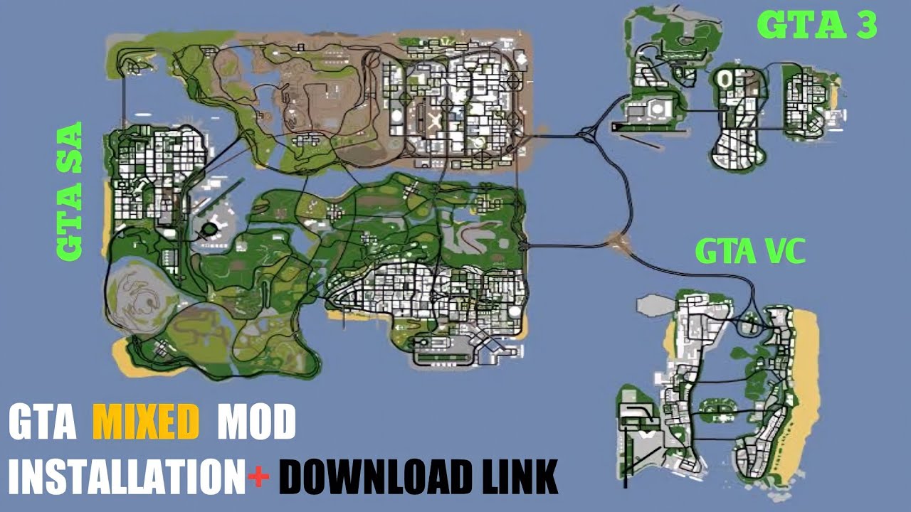 GTA Mixed installation Guide | Maps of GTA 3, GTA VC, and GTA SA in one ...