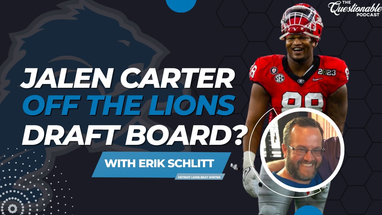 Is Jalen Carter Still On the Lions Board? - YouTube