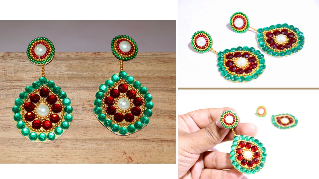 How to make Paper Earrings | Made out of Paper | Handmade Earrings ...