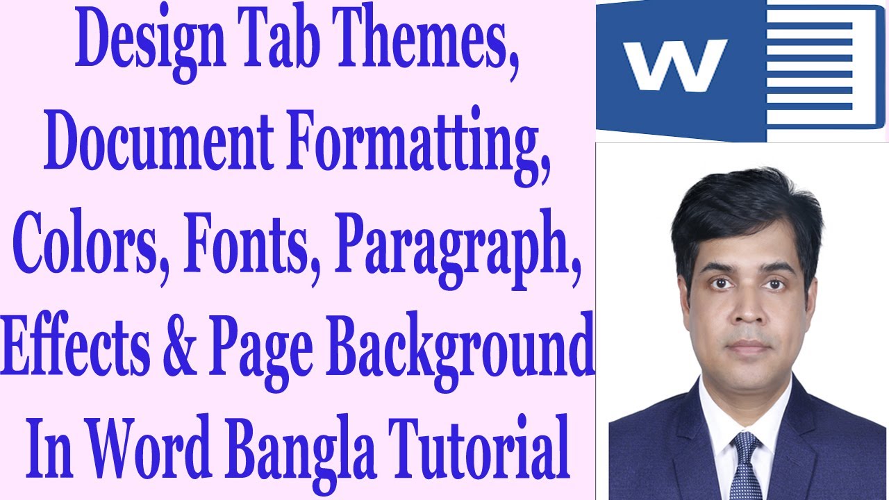 Design Tab Themes, Document Formatting, Colors, Fonts, Paragraph ...