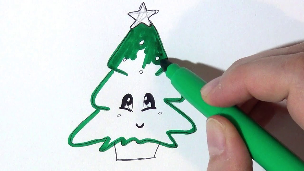 Kako se crta novogodišnja jelka | How to Draw Christmas Tree - YouTube