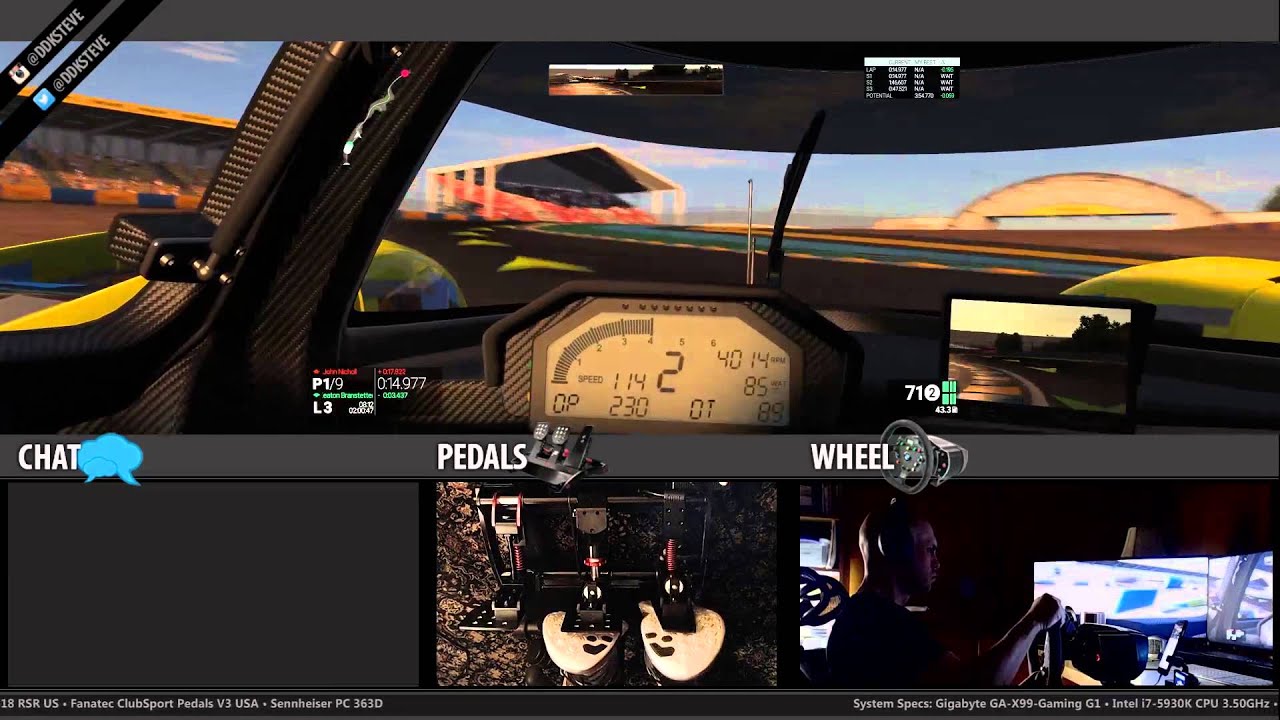 2 Hour Project Cars Race @ LeMans / Marek RP 219D LMP2 / 7680 x 1080 ...