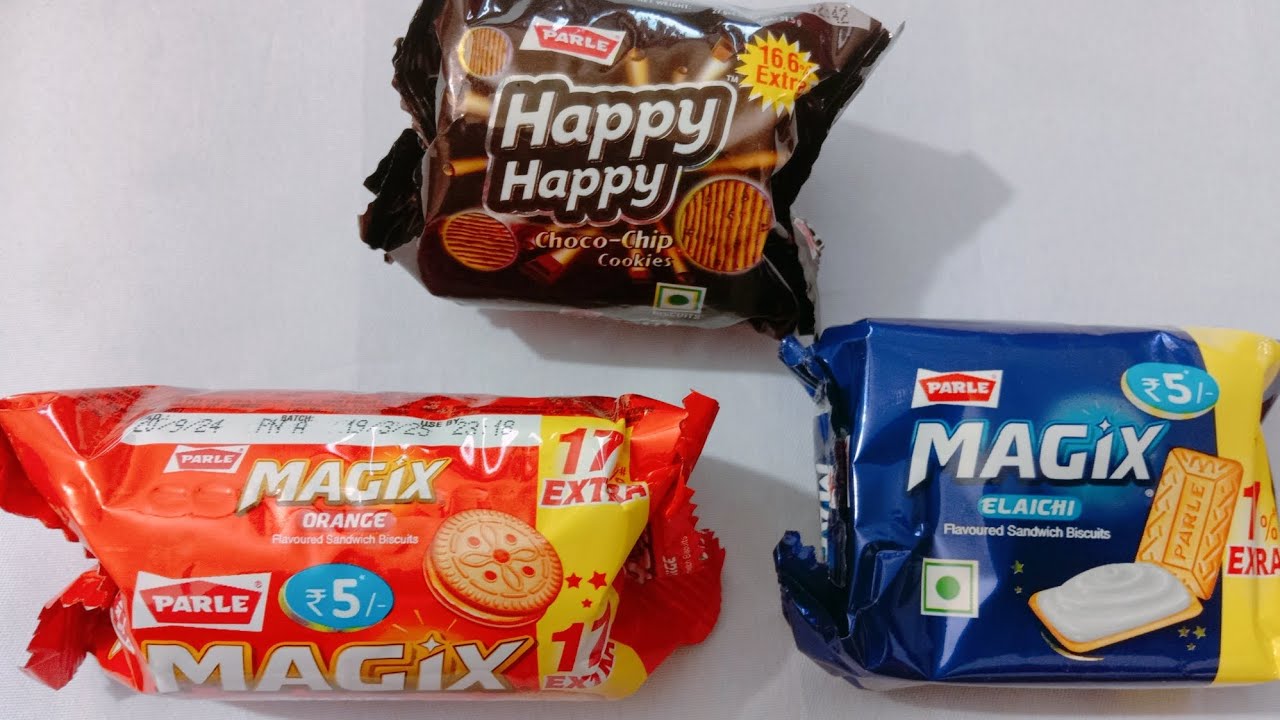 PARLE HAPPY HAPPY & MAGIX ORANGE & MAGIX ELAICHI FLAVOUR BISCUIT ...