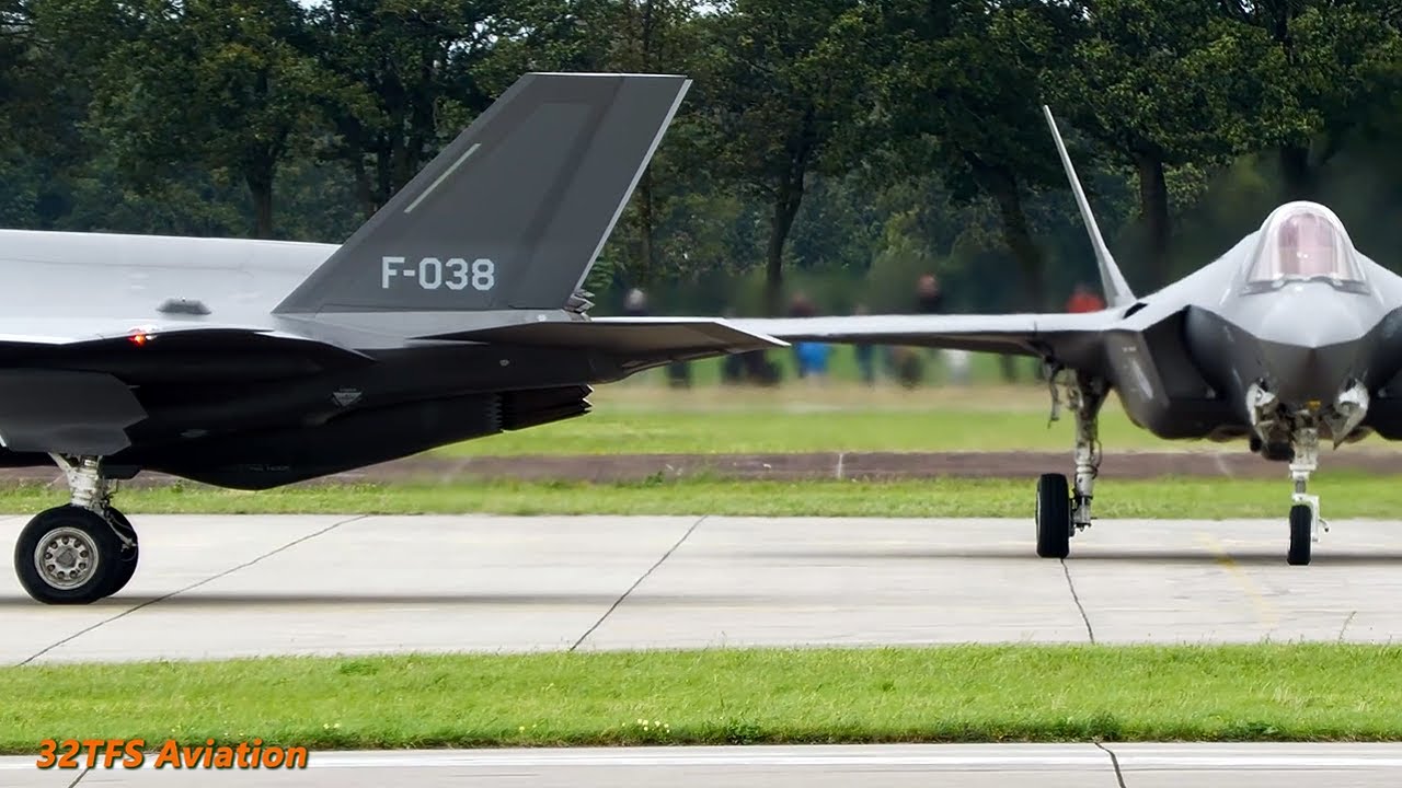 [4K] RNLAF F-35's 313 squadron | Afterburner TO | Volkel AB - YouTube