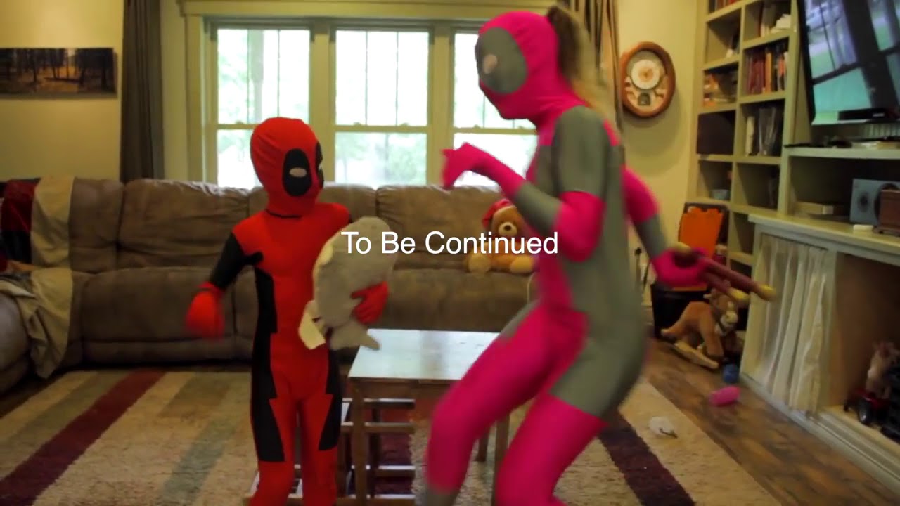 Kid Deadpool vs Pink Girlpool Superheroes fun in real life comic | Meet ...