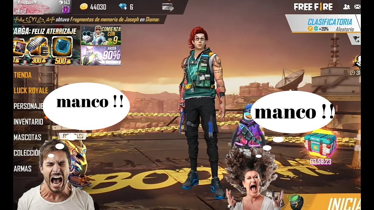 free fire ! estoy manco mira lo me pasó¡!! - YouTube