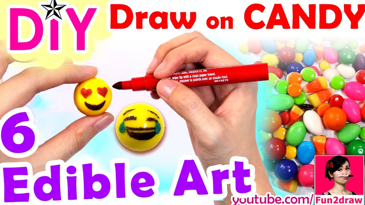 Easy DIY Art! How to Draw Designs on CANDY! Fun2draw Online Art Lessons ...