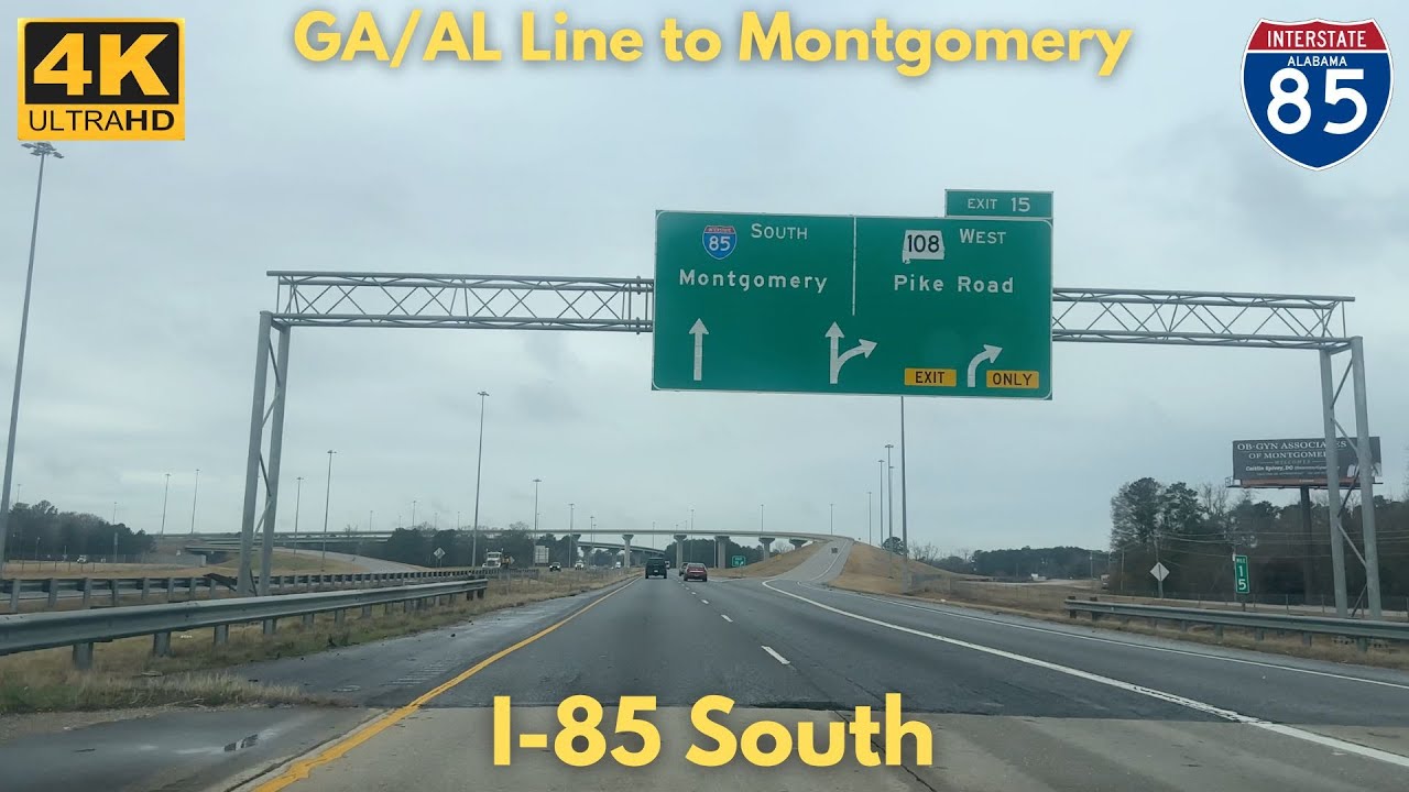 I-85 South in Alabama ALL EXITS [4K] - YouTube